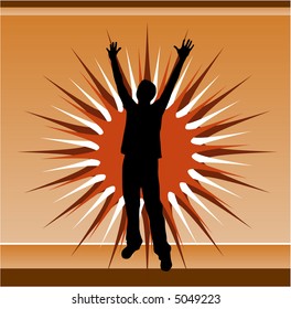 Freedom Man Silhouette Stock Vector (Royalty Free) 5049223 | Shutterstock