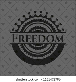 Freedom Realistic Dark Emblem Stock Vector (Royalty Free) 1131472796 ...