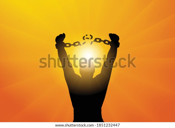 897 Man breaking chains 图片、库存照片和矢量图 | Shutterstock