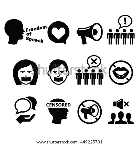 Freedom Speech Human Rights Freedom Expression Stock Vector (Royalty ...