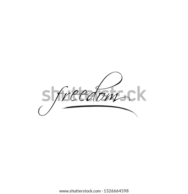Freedom Typography Print Use Poster Flyer Stock Vector (Royalty Free ...