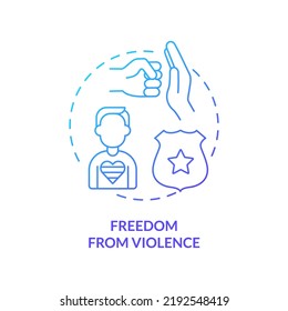 Freedom Violence Blue Gradient Concept Icon Stock Vector (Royalty Free ...