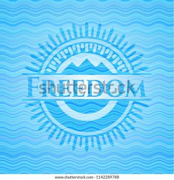 Freedom Water Emblem Stock Vector (Royalty Free) 1142289788 | Shutterstock