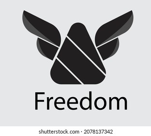 Freedom Wings Triangle Logo Icon Vector Stock Vector (Royalty Free ...