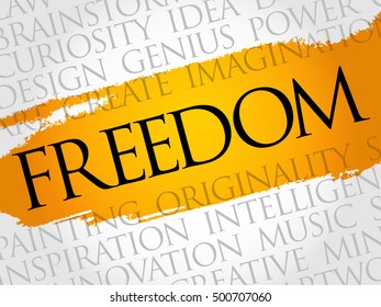Freedom Word Cloud Collage Creative Business Stock Vector (Royalty Free ...