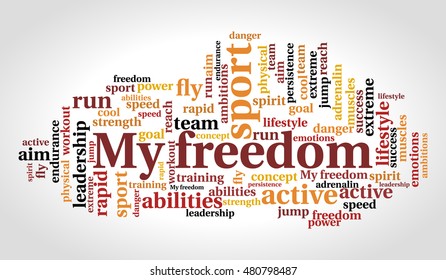 Freedom Word Cloud Lifestyle Concept Vector Stock Vector (Royalty Free ...