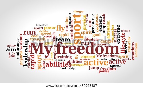 Freedom Word Cloud Lifestyle Concept Vector Stock Vector (Royalty Free ...