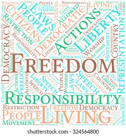 Freedom Word Cloud On White Background Stock Vector (Royalty Free ...
