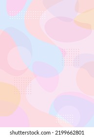 Freeform Circle Pattern Overlapped Pastel Colorsabstract Stock Vector ...