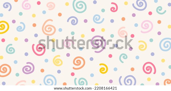 Freeform Patterns Cute Pastel Tones Soft Stock Vector (Royalty Free ...