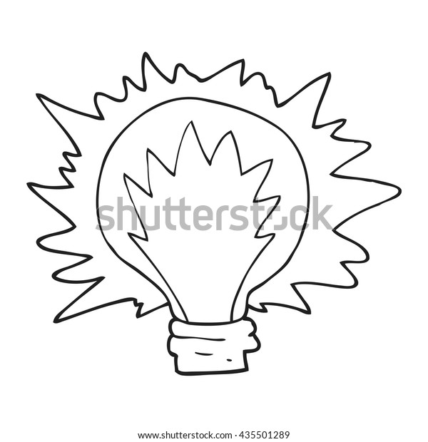 Freehand Drawn Black White Cartoon Light Stock Vector (Royalty Free ...