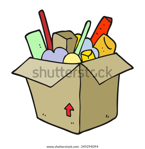 Freehand Drawn Cartoon Box Things Stock Vector (Royalty Free) 349294094