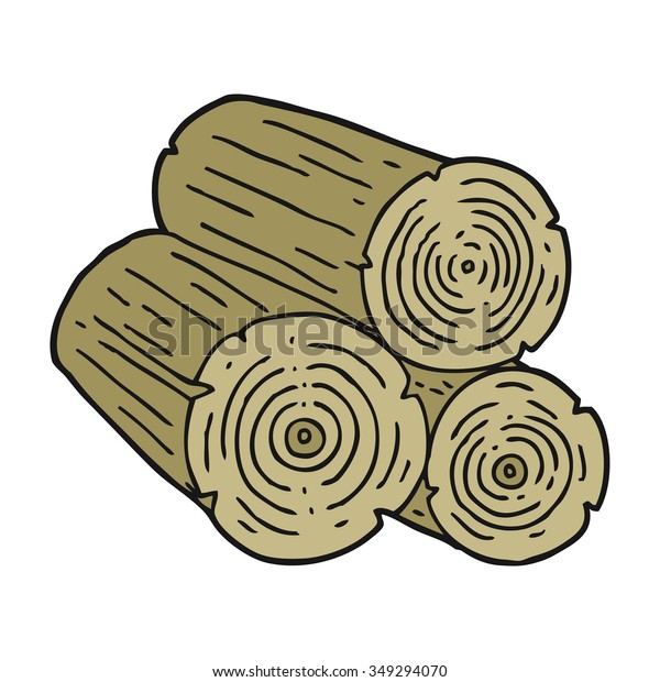 Freehand Drawn Cartoon Logs Stock Vector (Royalty Free) 349294070