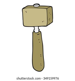 Freehand Drawn Cartoon Mallet Stock Vector (Royalty Free) 349159976