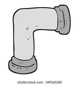 Freehand Drawn Black White Cartoon Pipe Stock Vector (Royalty Free ...