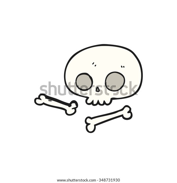 Freehand Drawn Cartoon Skull Bones Stock Vector (Royalty Free ...