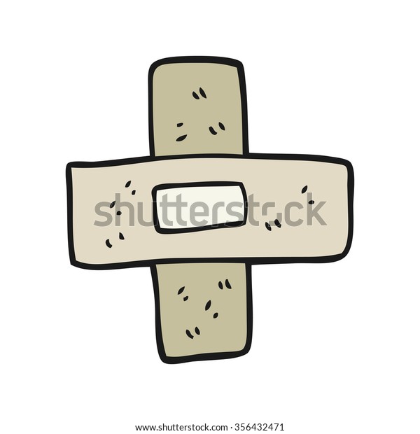 Freehand Drawn Cartoon Sticking Plaster Stock Vector (Royalty Free ...
