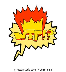 Freehand Drawn Speech Bubble Cartoon Wtf Stock Vector (Royalty Free ...