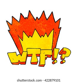 Freehand Drawn Texture Cartoon Wtf Symbol Stock Vector (Royalty Free ...