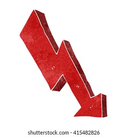 Freehand Drawn Cartoon Arrow Down Trend Stock Vector (Royalty Free ...
