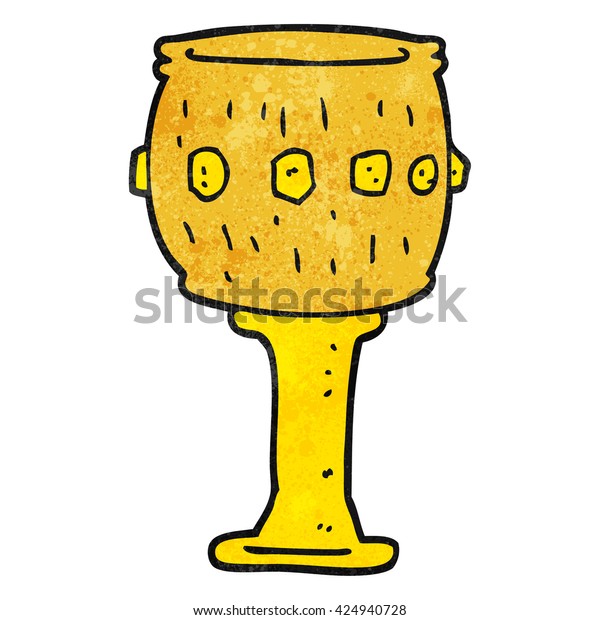 Freehand Textured Cartoon Goblet Stock Vector (Royalty Free) 424940728 ...