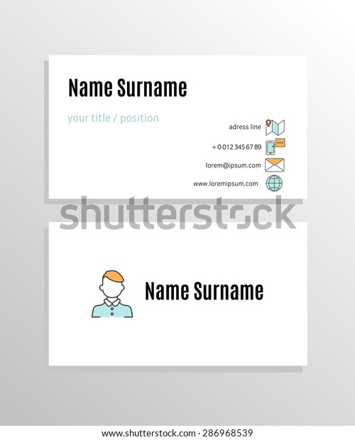 Freelancer Business Card Template Stock Vector (Royalty Free) 286968539
