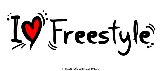 Freestyle Love Stock Vector (Royalty Free) 228891193 | Shutterstock