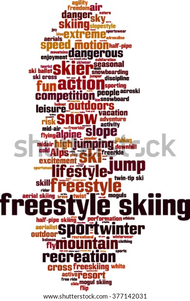 Freestyle Skiing Word Cloud Concept Vector Stock Vector (Royalty Free ...