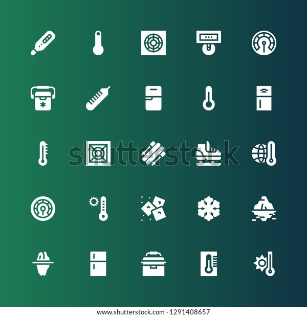 Freeze Icon Set Collection 25 Filled Stock Vector (Royalty Free ...