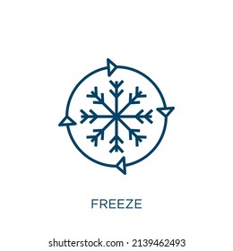Freeze Icon Thin Linear Freeze Outline Stock Vector (Royalty Free ...
