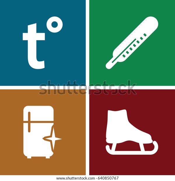 Freeze Icons Set Set 4 Freeze Stock Vector (Royalty Free) 640850767 ...
