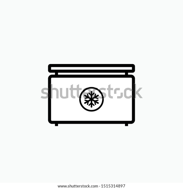 Freezer Icon Vector Sign Symbol Design Stock Vector (Royalty Free ...