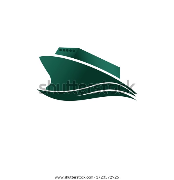 Freight Container Ship Logo Design Suitable: เวกเตอร์สต็อก (ปลอดค่า ...