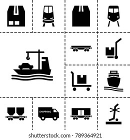 Freight Icons Set 13 Editable Filled Stock Vector (Royalty Free ...