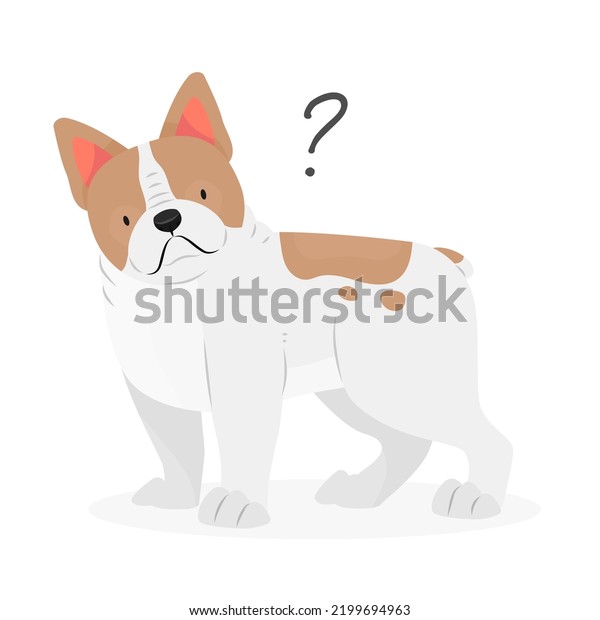 French Bulldog Dog Question Mark Dog Stock Vector (Royalty Free ...