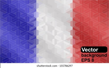 French Flag Made Geometric Shapes Vector Stock Vector (Royalty Free ...