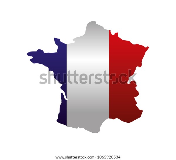 French Flag National Map Symbol Stock Vector (Royalty Free) 1065920534 ...
