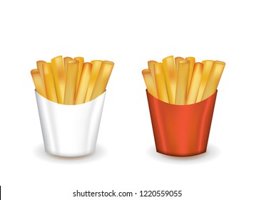 French Fries Box Vector Stock Vector (Royalty Free) 1220559055 ...