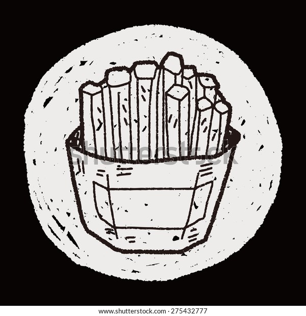 French Fries Doodle Stock Vector (Royalty Free) 275432777 | Shutterstock