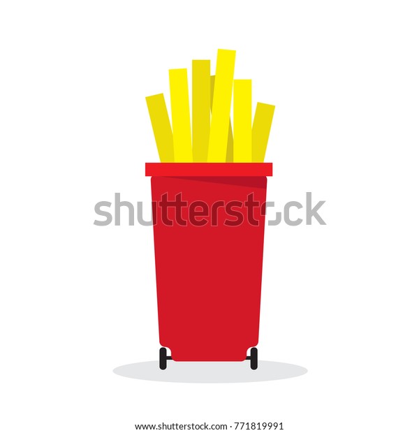 French Fries Red Trash Stock Vector (Royalty Free) 771819991 | Shutterstock