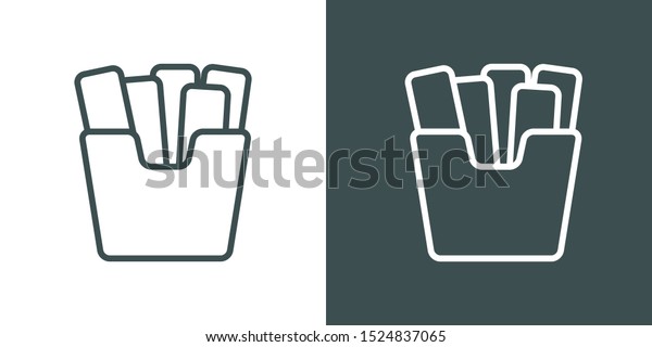 French Fries Sign Icon Vector Stock Vector (Royalty Free) 1524837065 ...