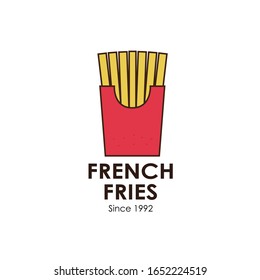 French Fries Snack Logo Vector Stock Vector (Royalty Free) 1652224519 ...