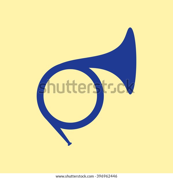 French Horn Icon Stock Vector (Royalty Free) 396962446