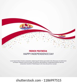 French Polynesia Happy Independence Day Background Stock Vector ...