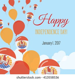French Polynesia Independence Day Greeting Card Stock Vector (Royalty ...