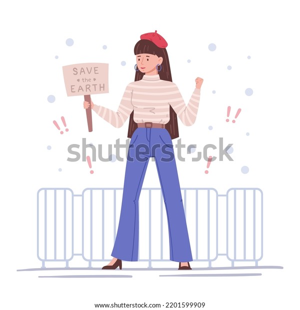 French Rally Save Earth Stock Vector (Royalty Free) 2201599909 ...