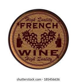 French Wine Label Stamp Vector Illustration Stock Vector (Royalty Free ...
