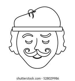 Frenchman Character Cartoon Stock Vector (Royalty Free) 528029986 ...