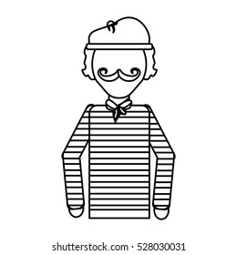 Frenchman Character Cartoon Stock Vector (Royalty Free) 528030019 ...