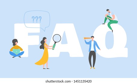 Frequently Asked Questions Concept Question Answer Stock Vector ...